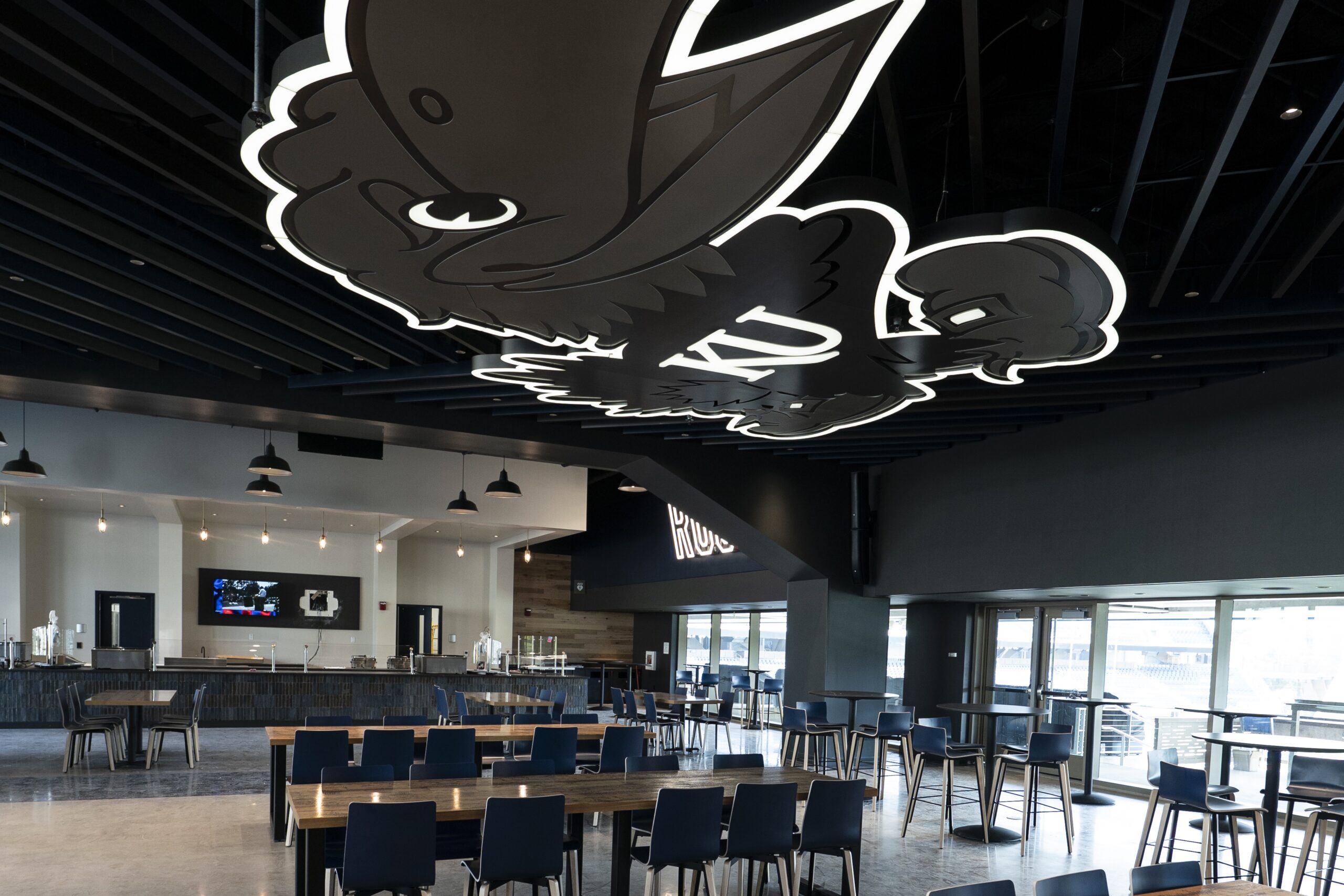KU football players enjoy new ‘performance dining’ setup | News, Sports ...